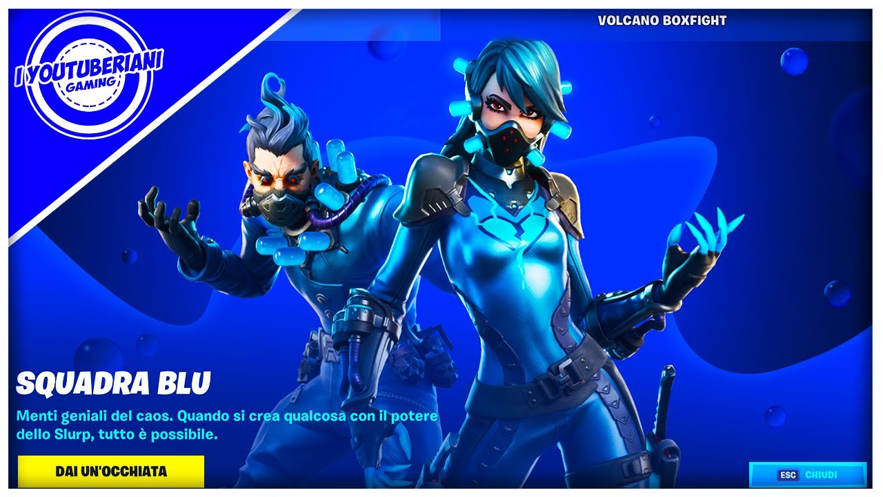 Nuovo Set "Squadra blu "Nel Negozio su Fortnite Live con i Youtuberiani ...