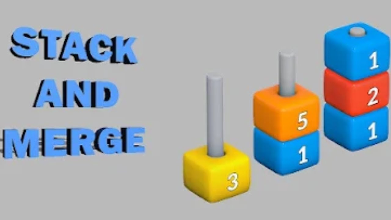 Stack & Merge Game Gameplay Android Mobile - YouTube