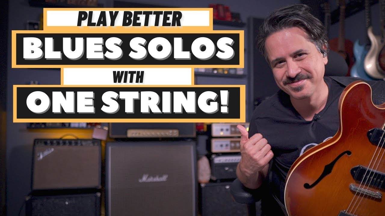 Let me teach you a Pentatonic Blues Solo on One String! - YouTube