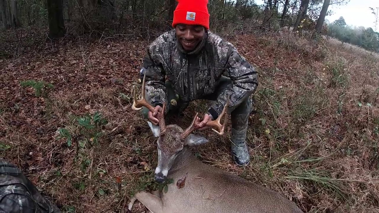 Deer Hunting w/ Dogs - I killed a Big Buck on the Powerline! - YouTube