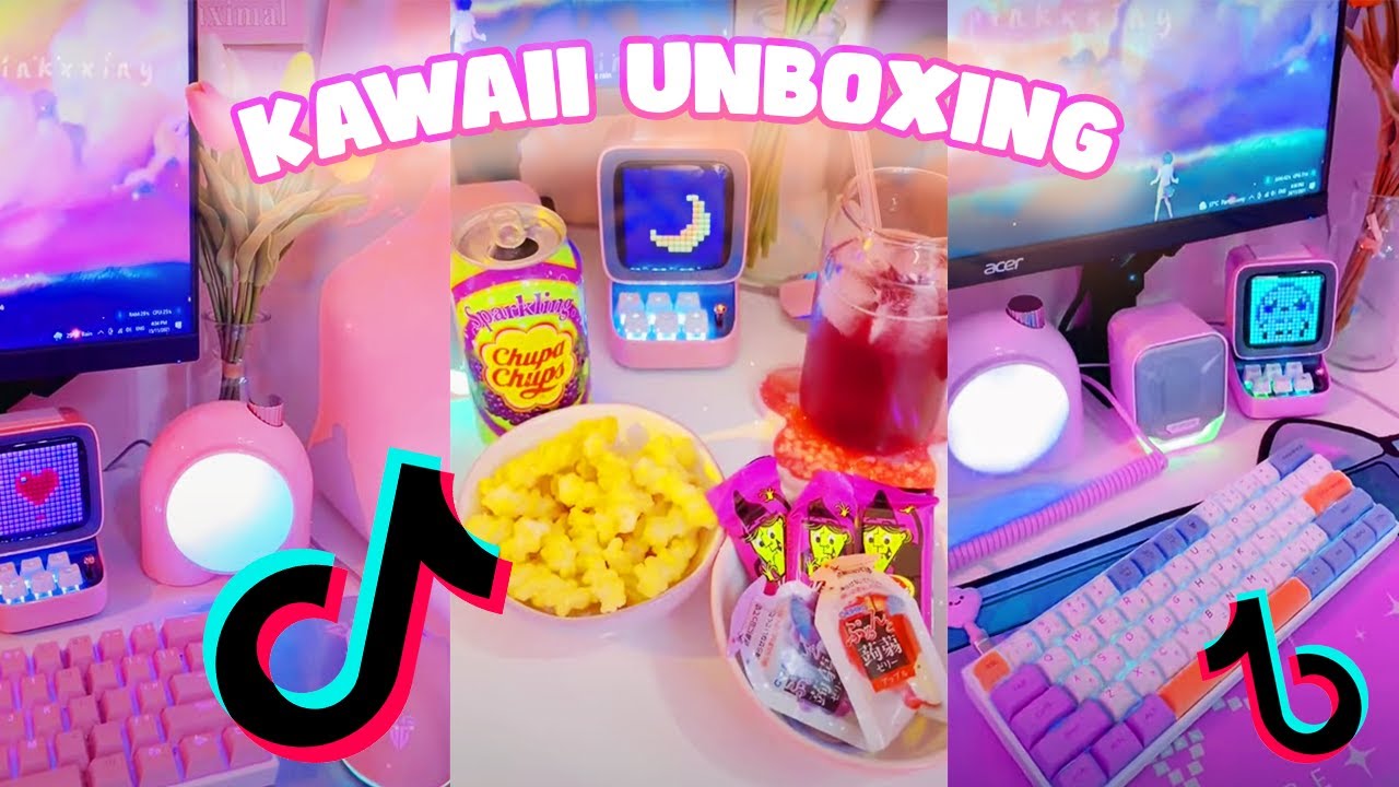 Unboxing 🌸kawaii🌸 food/keyboard/setup supplies - YouTube