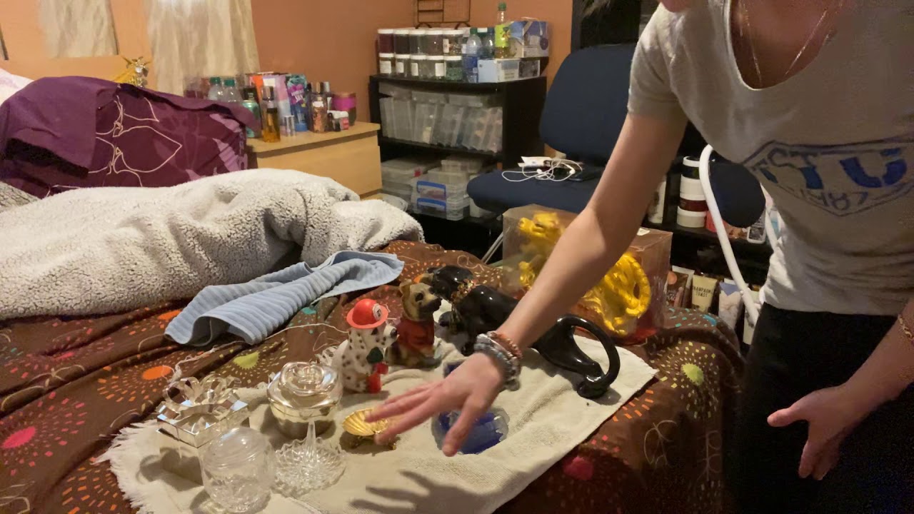 ASMR!!! Cleaning Vlog!! 🧽🧼🦠Dusting Jewelry Jars & Figurines!!! - YouTube