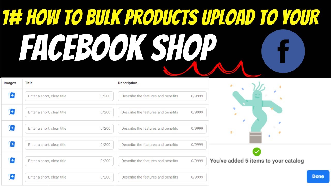 How To Bulk Products Upload To Your Facebook Shop | Facebook Shop Bulk ...