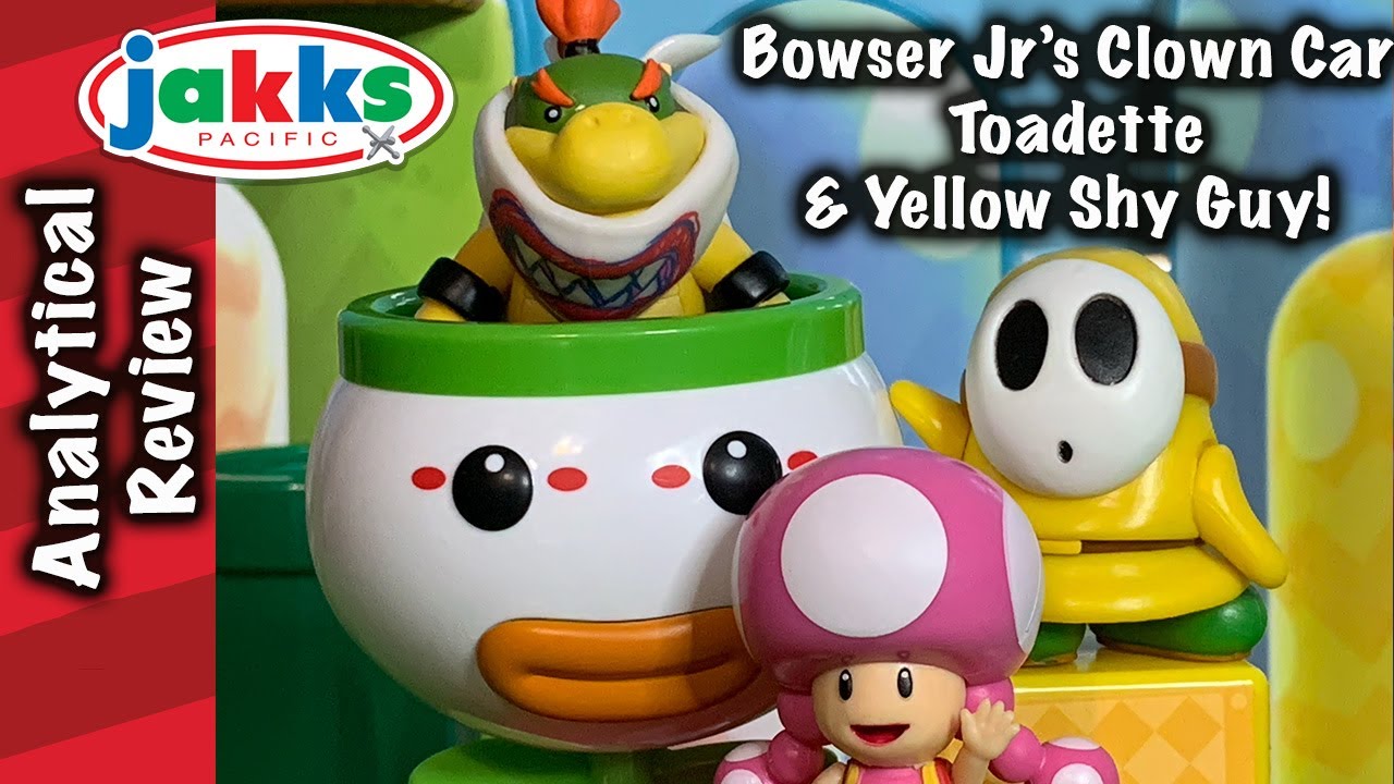 Jakks Koopa Clown Car, Toadette & Yellow Shy Guy! - YouTube