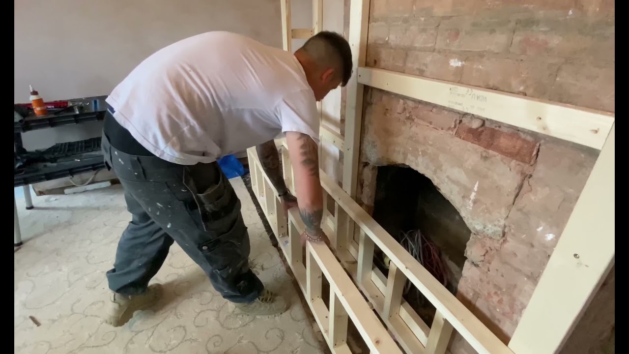 Media wall and drop ceiling build 🔥 - YouTube