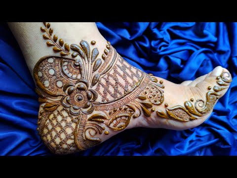 Beautiful & Easy Arabic Feet Mehndi Design by Tabassum | Feet mehndi designs easy arabic