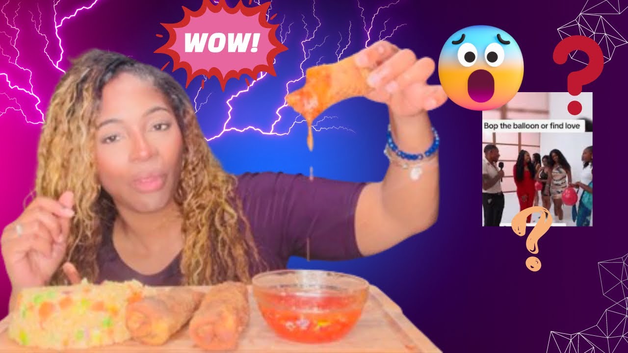 CHINESE FOOD + POP THE BALLOON DISCUSSION - YouTube