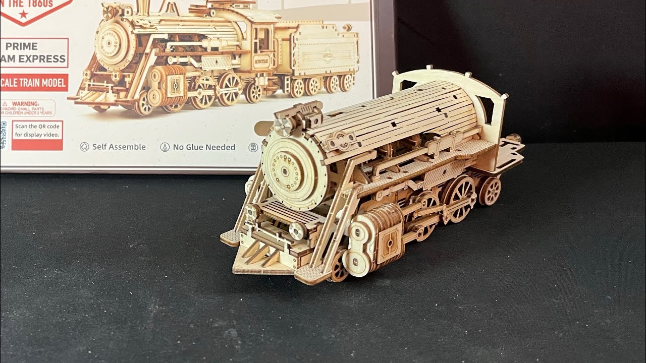 ROKR Prime Steam Express Scale Model Train Steps 9 (there were issues ...