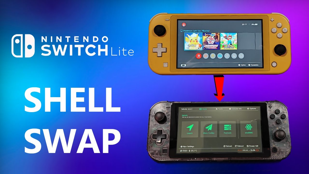 Clear Shell Swap!! | Building The ULTIMATE Switch Lite EP#1 - YouTube