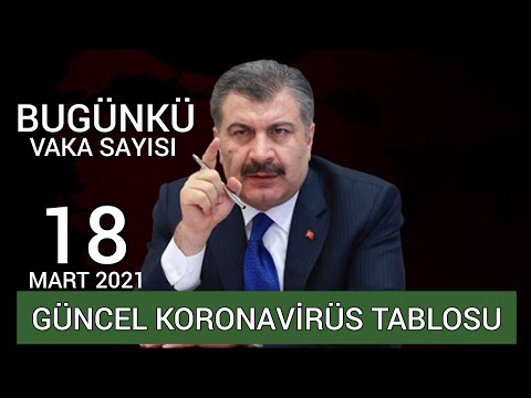 18 Mart 2021 Güncel Koronavirüs Tablosu | Bugünkü Vaka Sayısı