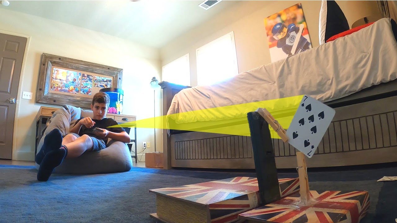 Precision Card Throwing Trick Shots - YouTube
