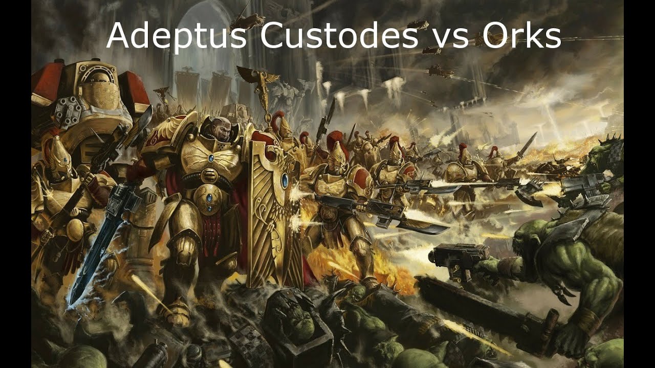 Adeptus Custodes Vs. Orks 2000 pts. 9th Edition - YouTube
