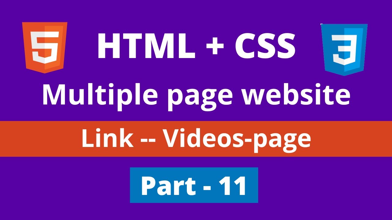 Link Videos Page How To Make Multiple Page Website With Html Css link-videos-page-how-to-make-multiple-page-website-with-html-css