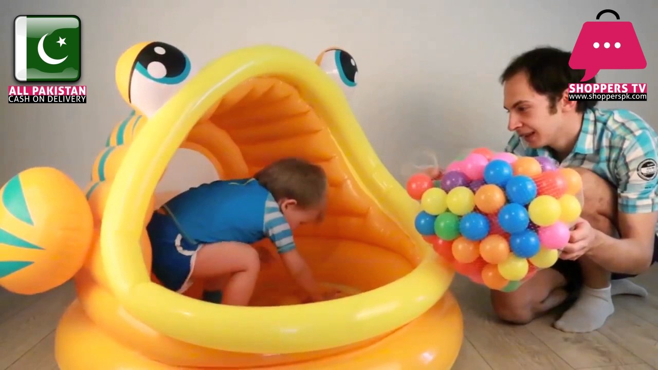 Intex Lazy Fish Inflatable Baby Pool – Age 1-3 #57109 in Pakistan - YouTube