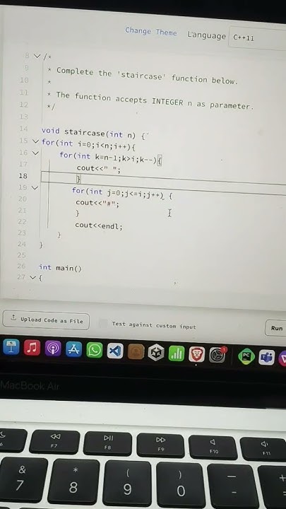 Day3 hackerrank problem solving staircase problem #codinglife #vlogs #cpp #jobseekers - YouTube
