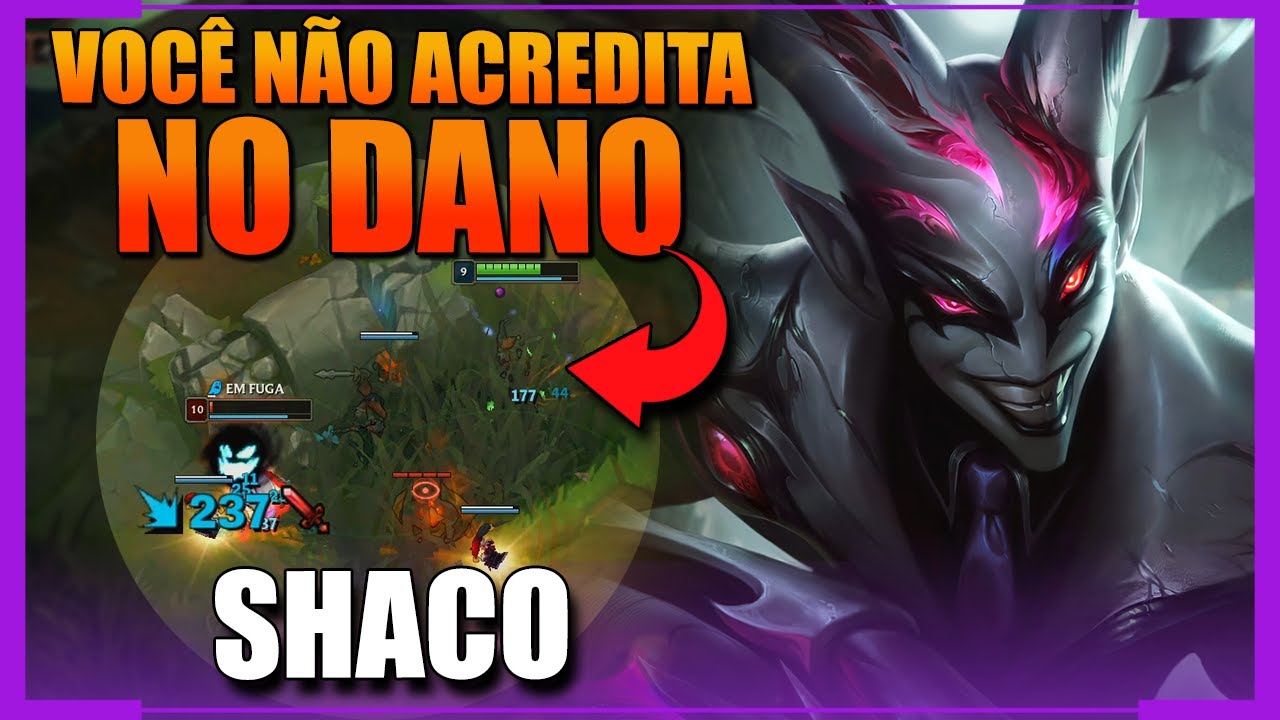 NUNCA DIVE UM SHACO TOP FULL AP! COMO JOGAR DE SHACO AP RUNAS E BUILD ...