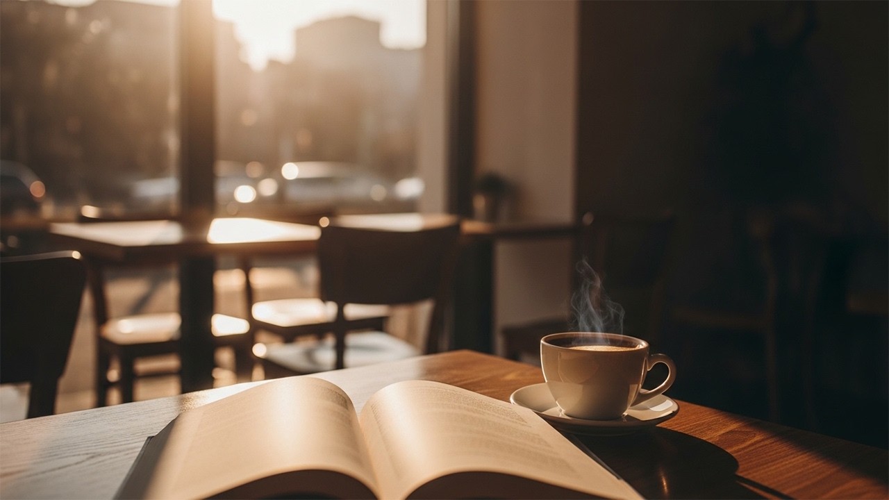 Café e Leitura – Calm Coffee Shop Music for Focus & Deep Reading - YouTube