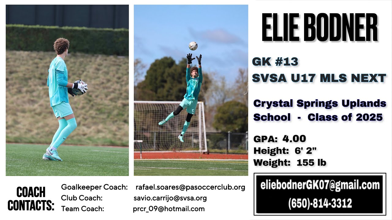 Elie Bodner, SVSA U17 GK, 35 ACT, Winter 2024 Highlights - YouTube