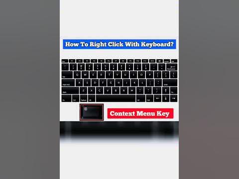 2 New Shortcut key for right click || How To Right Click With Keyboard ...