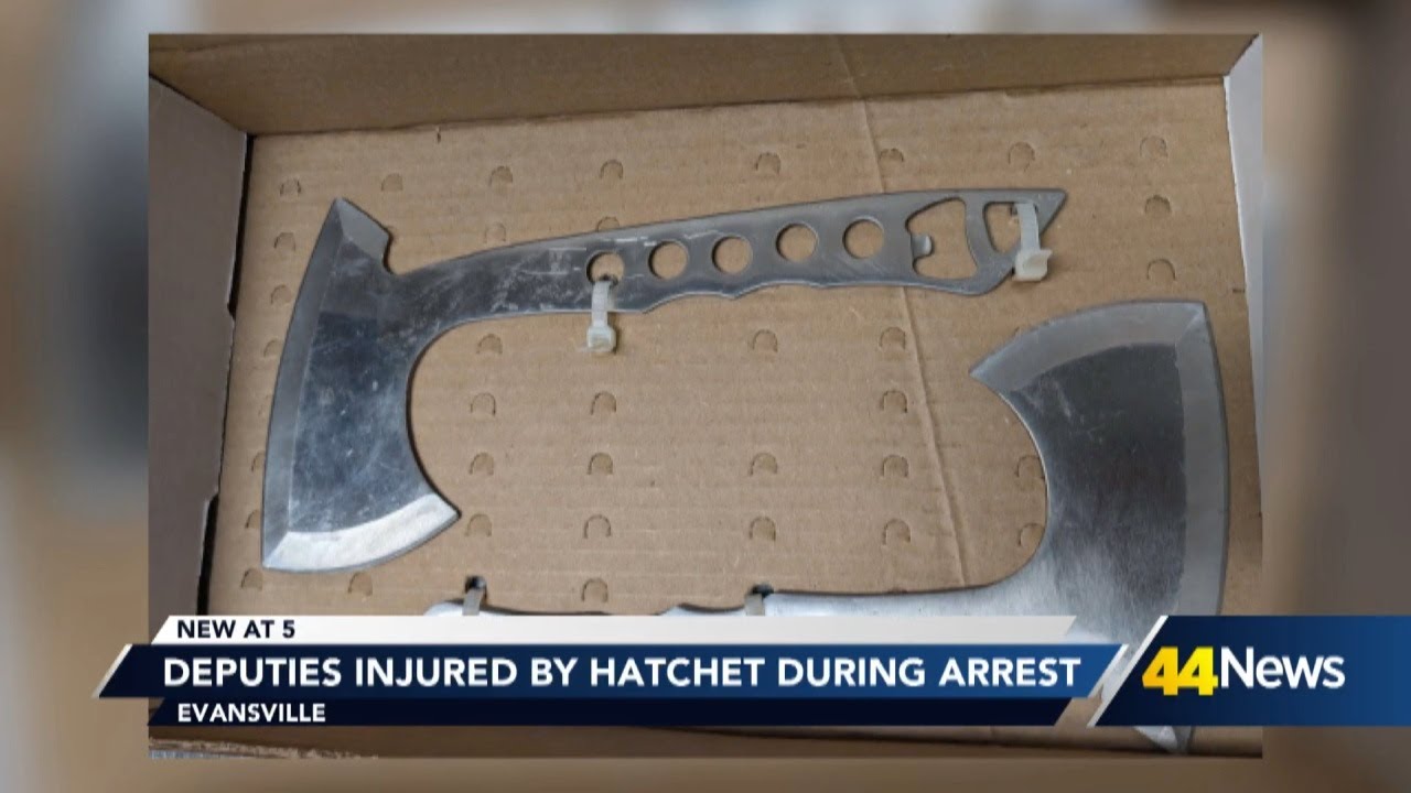 Man with two hatchets, arrested in Evansville. - YouTube