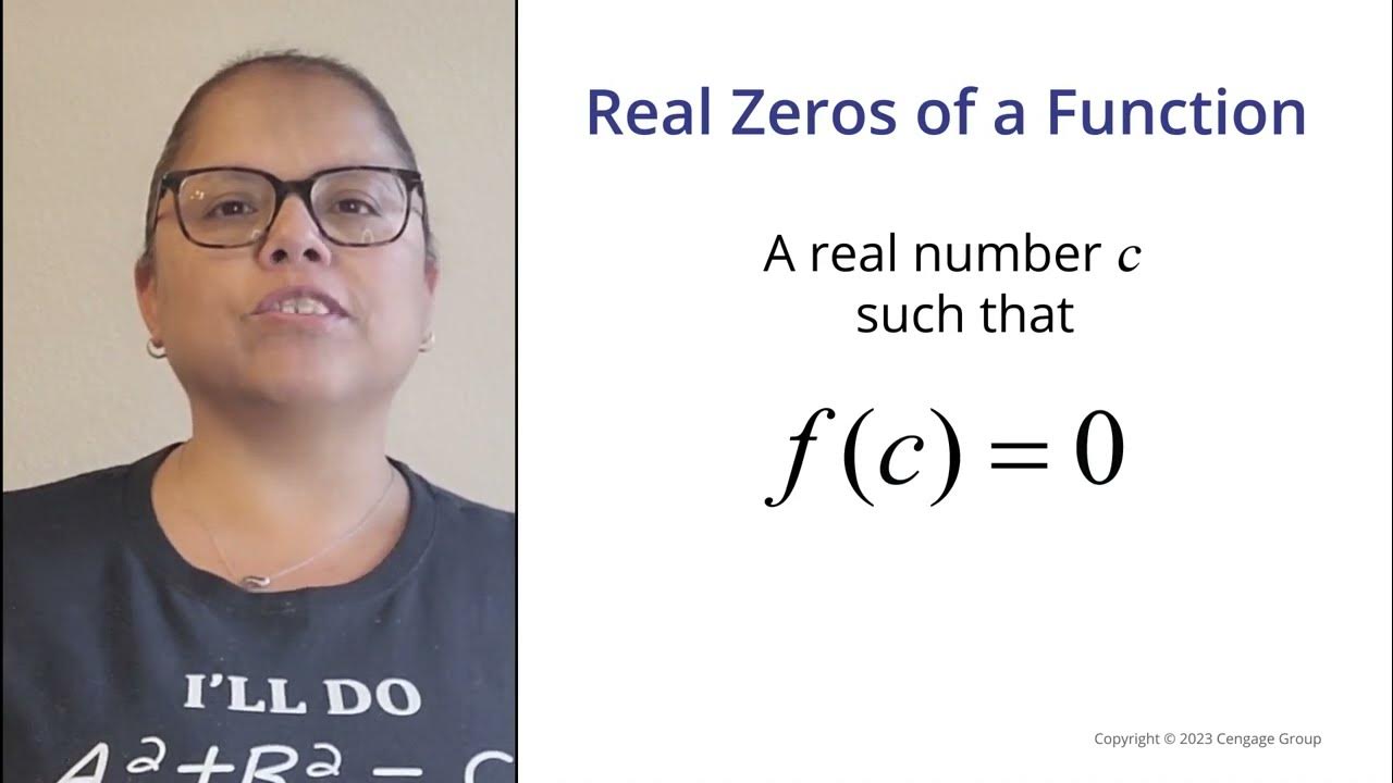 Real Zeros of a Function | Cengage Math Clips - YouTube