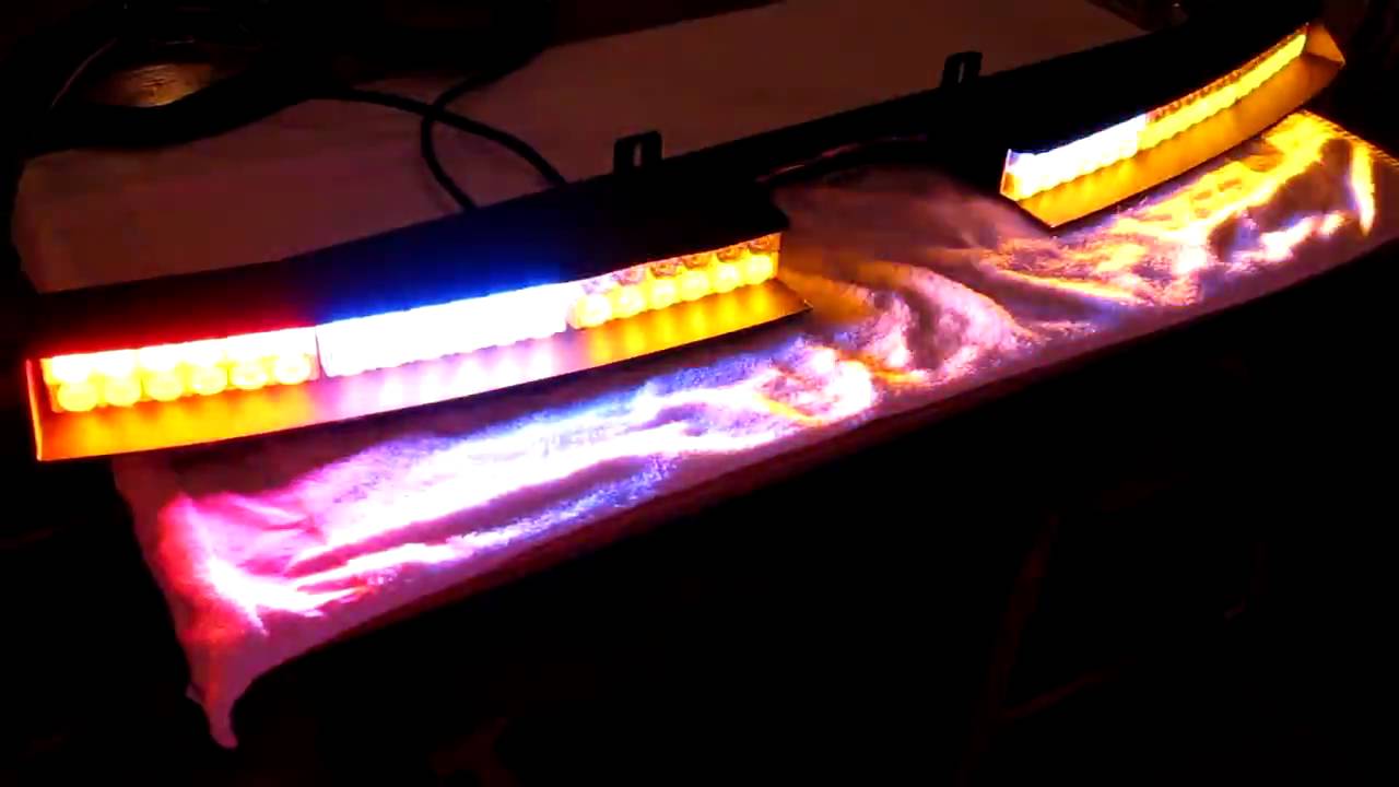 Code 3 Dual Stacked WingMan LED Rear Deck Light Lightbar Amber Red ...