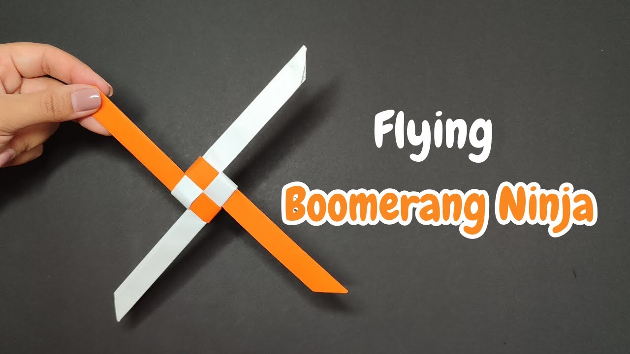Flying Ninja Star || DIY - Crafting a Boomerang Shuriken with A4 Paper ...