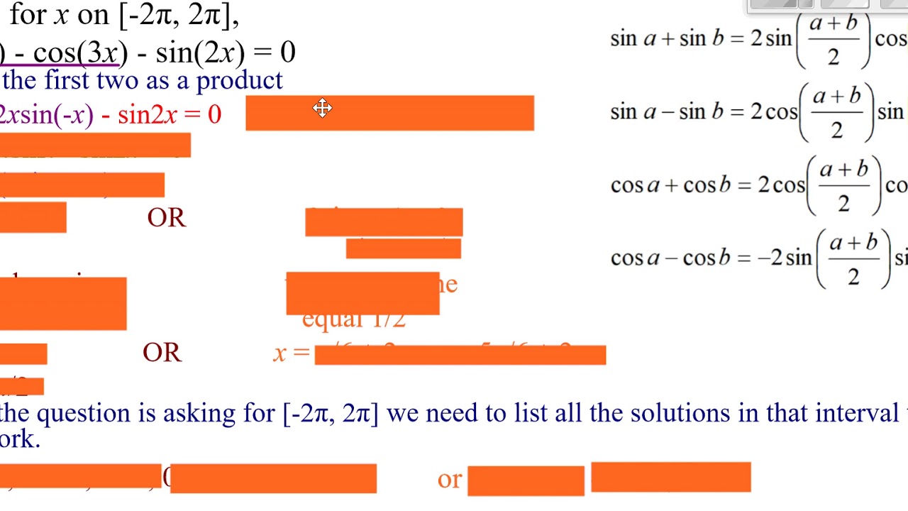 Product to Sum and Sum to Product Formulas - YouTube