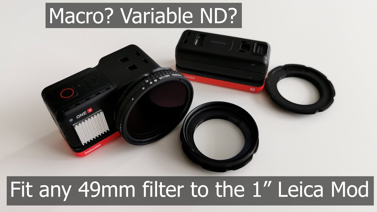 Macro, Variable ND Filter Adapter for Insta360 One R/RS 1 Inch Leica ...