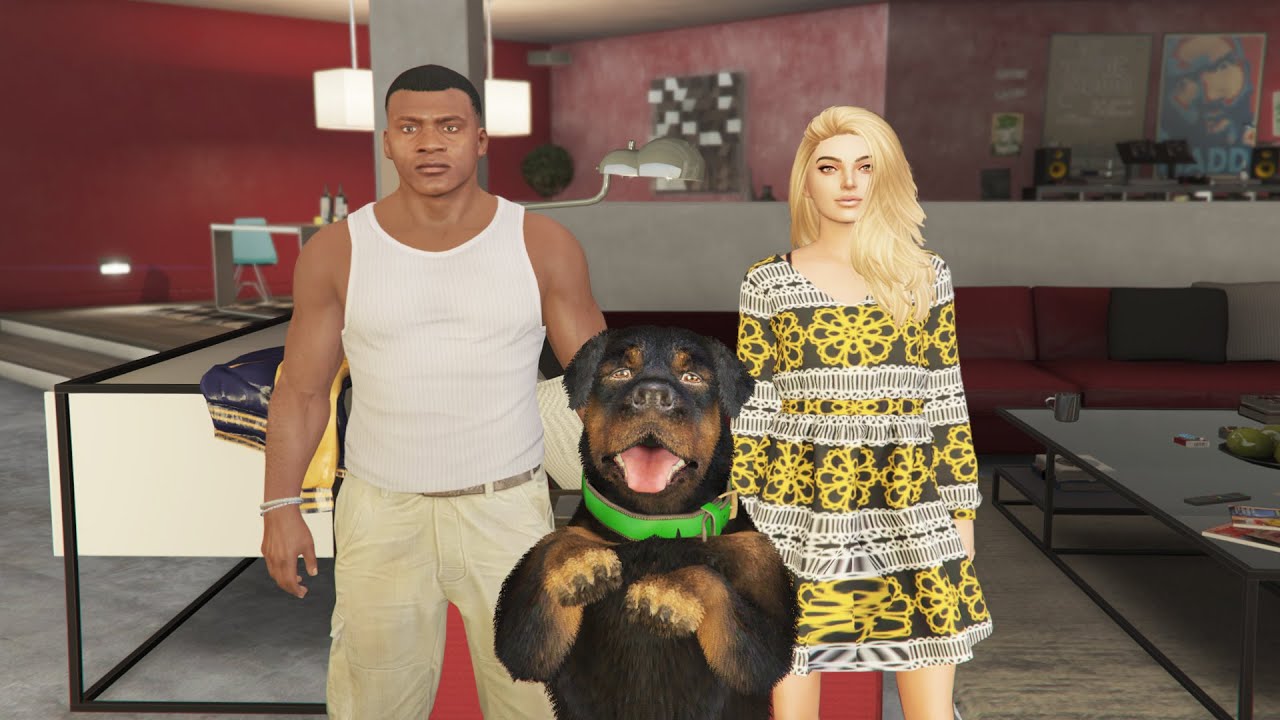 What Happens if CHOP Meets The Loading Screen Girl in GTA 5 - YouTube