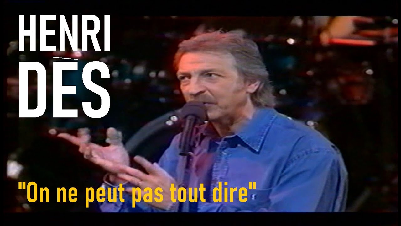 Henri Dès - "On ne peut pas tout dire" - Concert à l'Olympia 1998 - YouTube