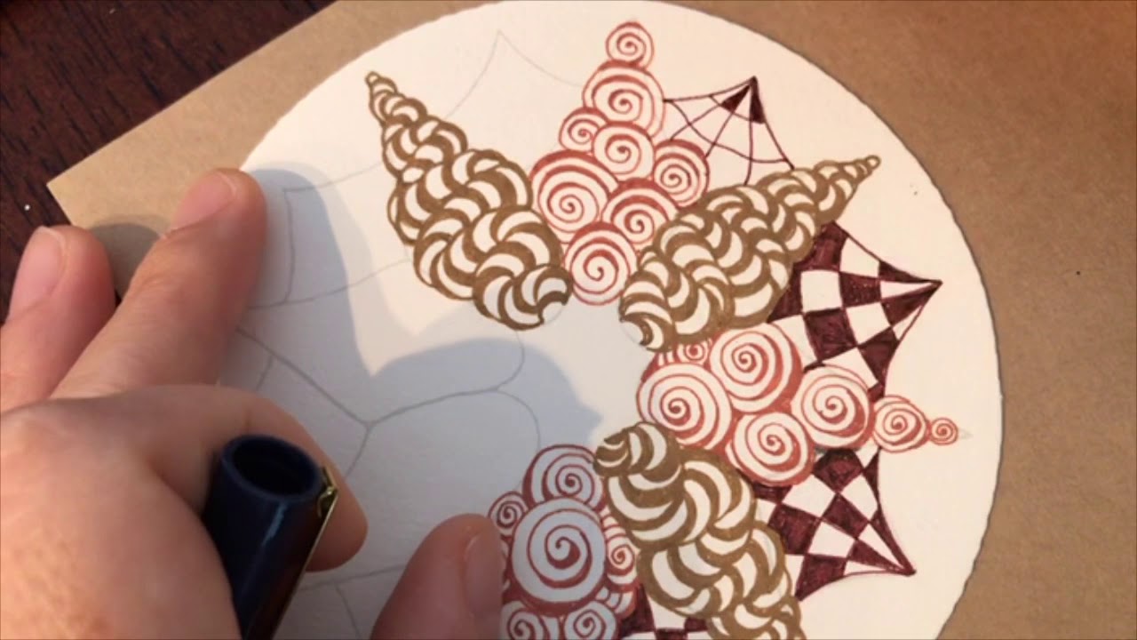 Zentangle Project pack08 Day4 for Japanese - YouTube