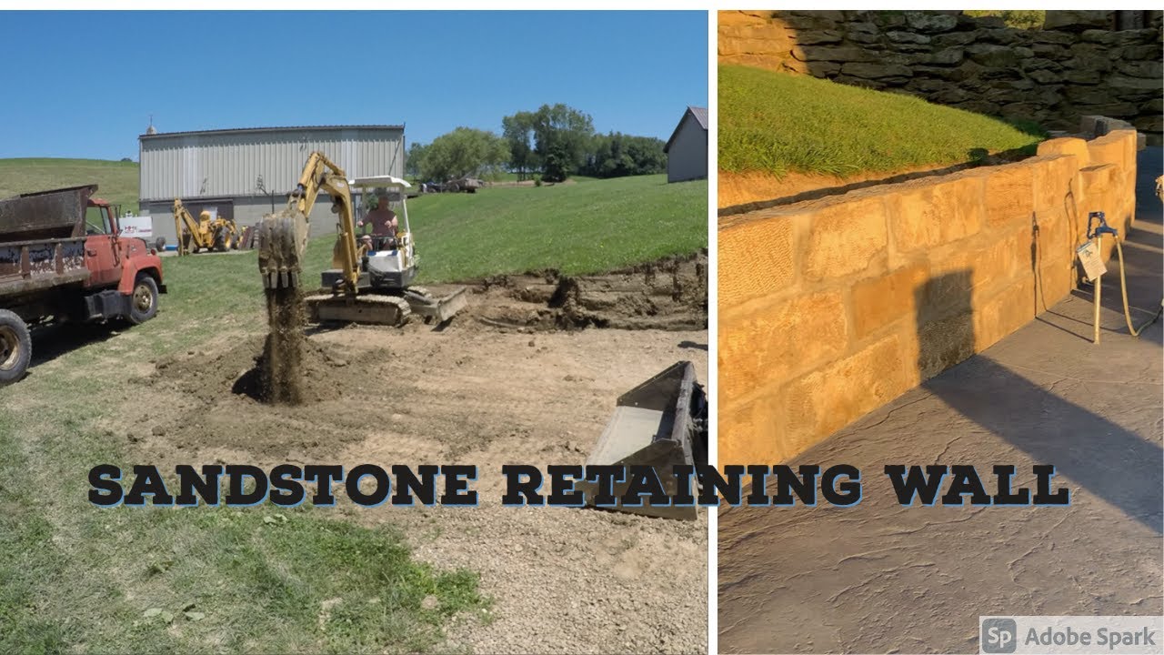 Building a Sandstone Retaining Wall - YouTube