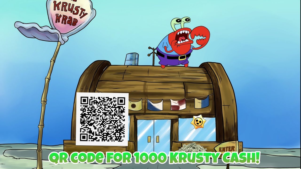 Scan this QR code for 1000 Krusty Cash! #brawlstars #spongebob - YouTube