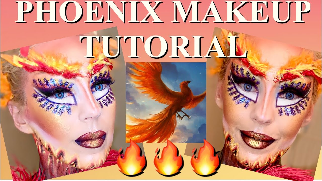 PHOENIX BIRD, MYTHICAL CREATURE MAKEUP TUTORIAL, TRANSFORMATION - YouTube