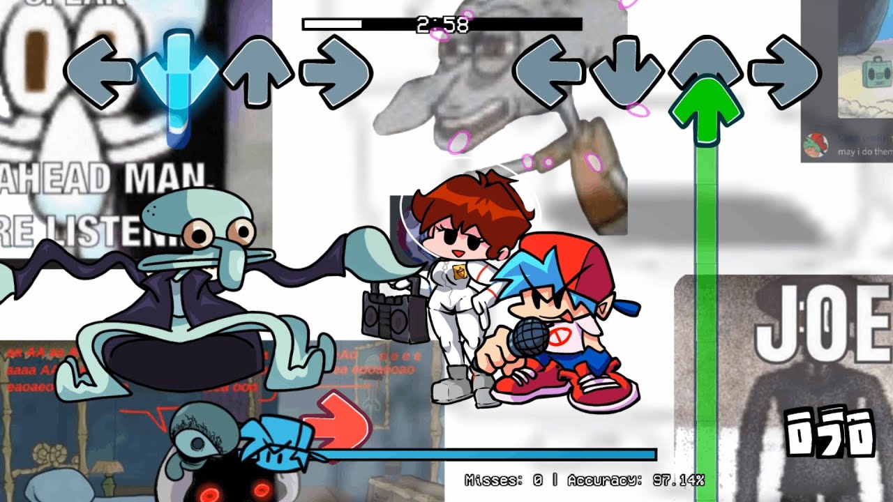 FNF: VS Squidward (meme song) [Song: Joe-Mama] Friday Night Funkin ...