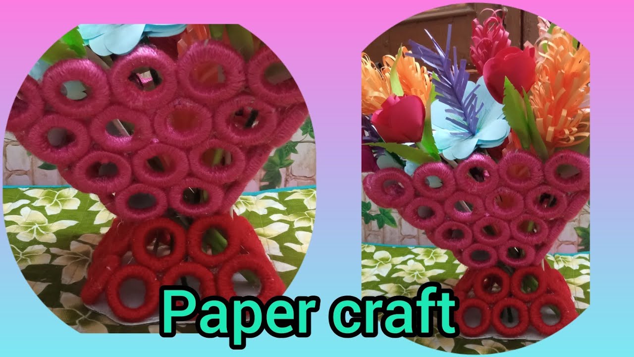 how make paper flower pot at home, easy paper flower pot # ...
