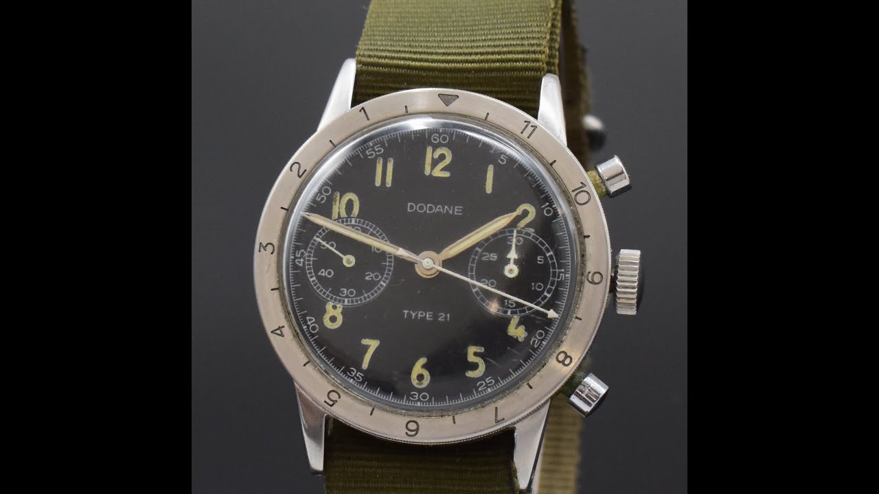 DODANE Type 21 Flyback aviation chronograph - YouTube