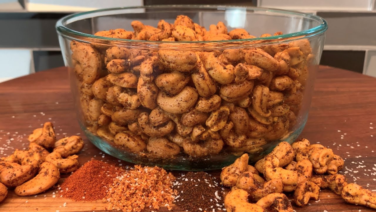 Spiced Cashews- Perfect Party Snacks - YouTube