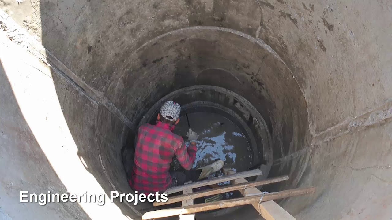 !! Very deep concrete manhole - YouTube