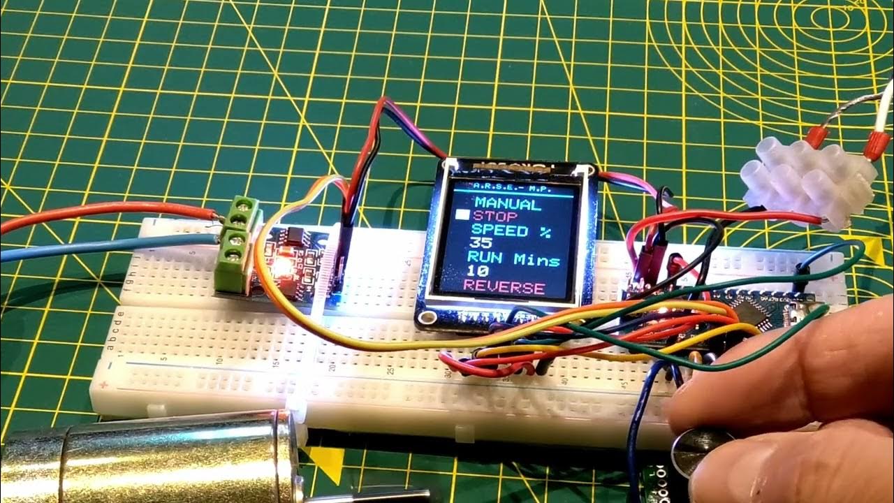 Arduino motor speed control with L9110 H Bridge and TFT Display - YouTube