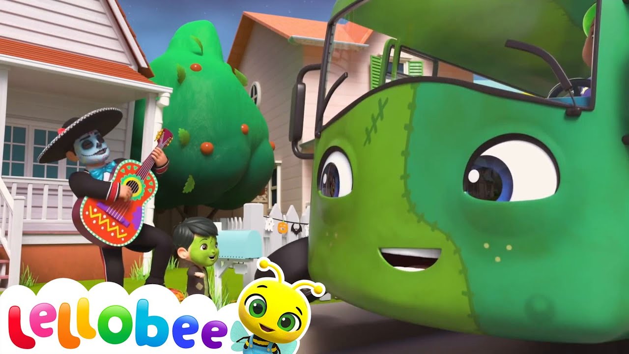 Halloween Wheels On The Bus | Boo Boo Kids Nursery Rhymes | Songs for ...