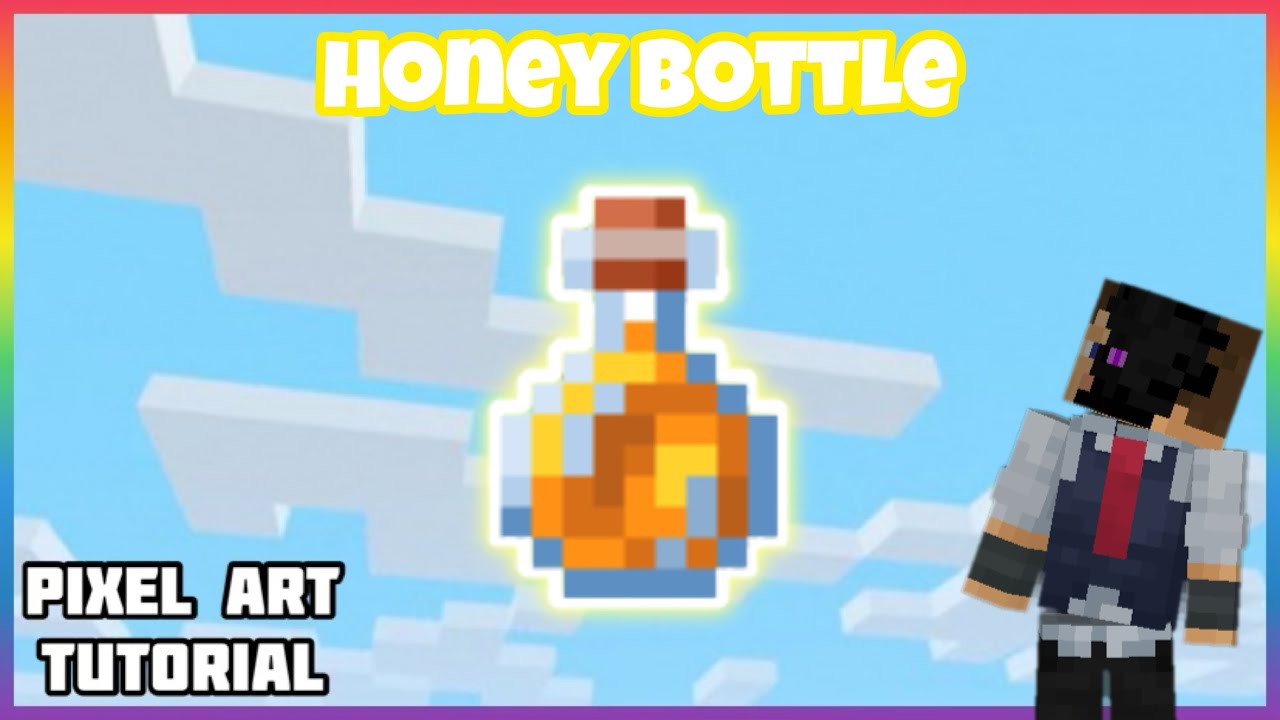 Honey Bottle Pixel Art Tutorial • Minecraft - YouTube