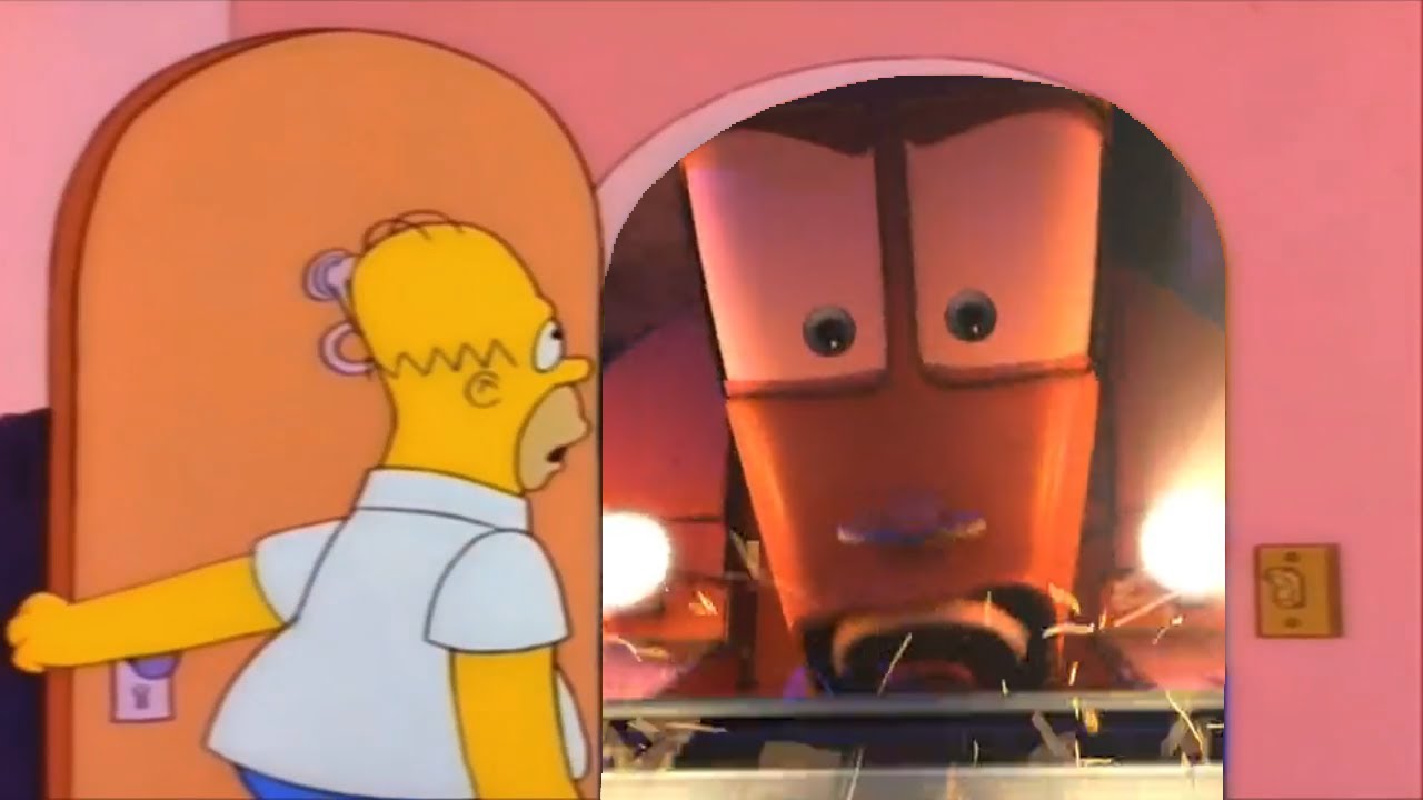 Day 12/25: Homer Simpson Opens the Door for Frank (Cars) - YouTube