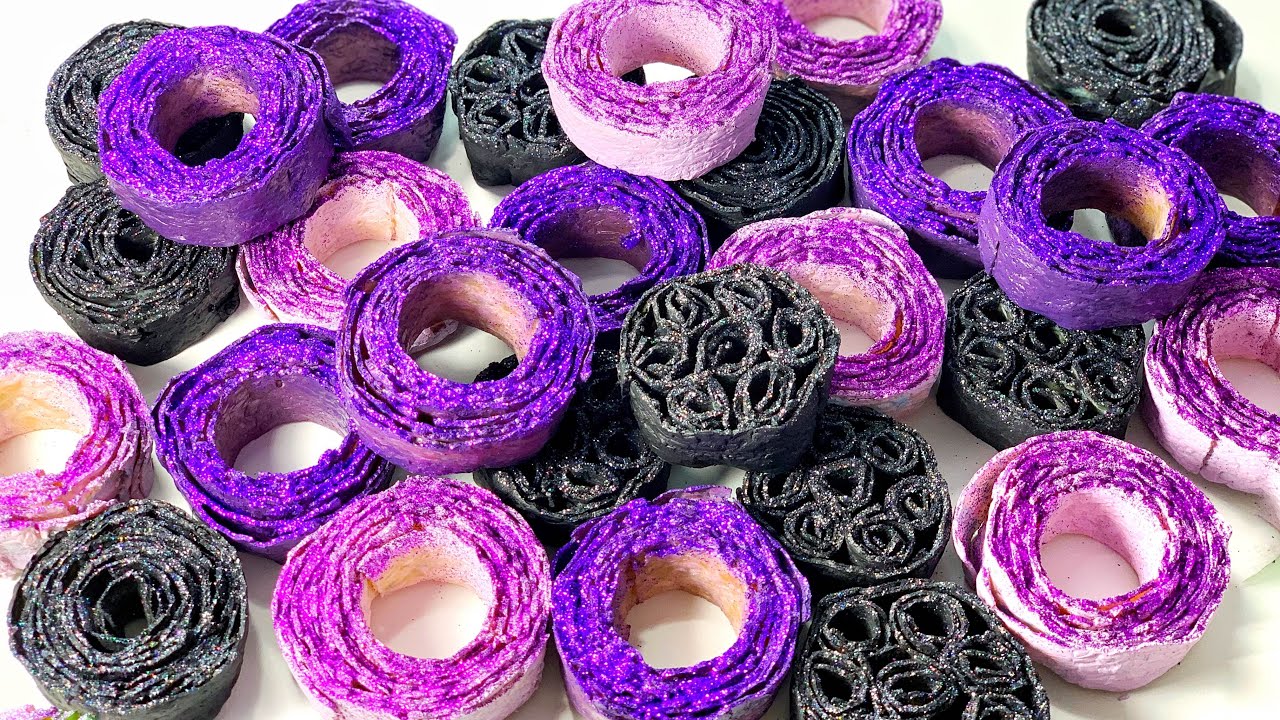 Crunching Recycled Soap Roses/Soap Rings ASMR - Satisfying Crushing ...