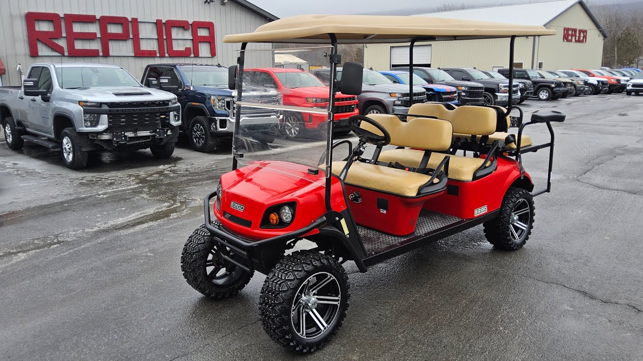 2021 EZGO Express L6 EFI Gas Powered Golf Cart (312) - YouTube