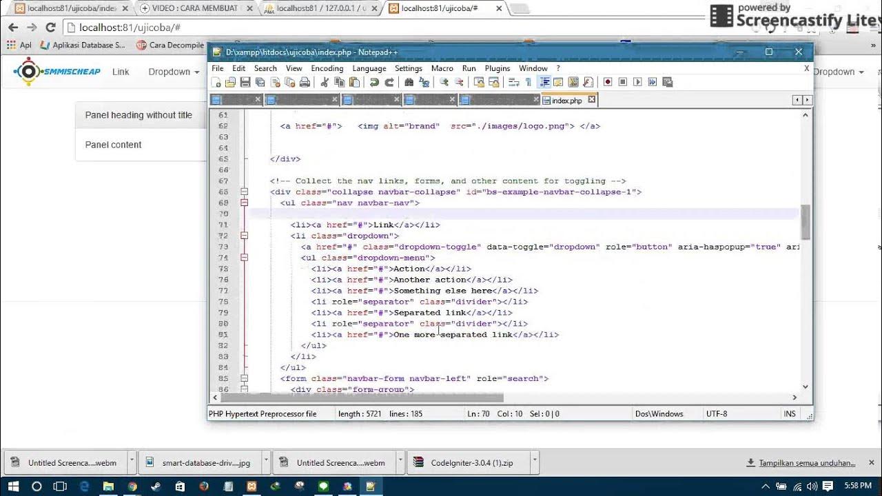 MEMBUAT WEBSITE DENGAN HTML BOOTSTRAP MYSQL DAN PHP DARI AWAL DENGAN ...