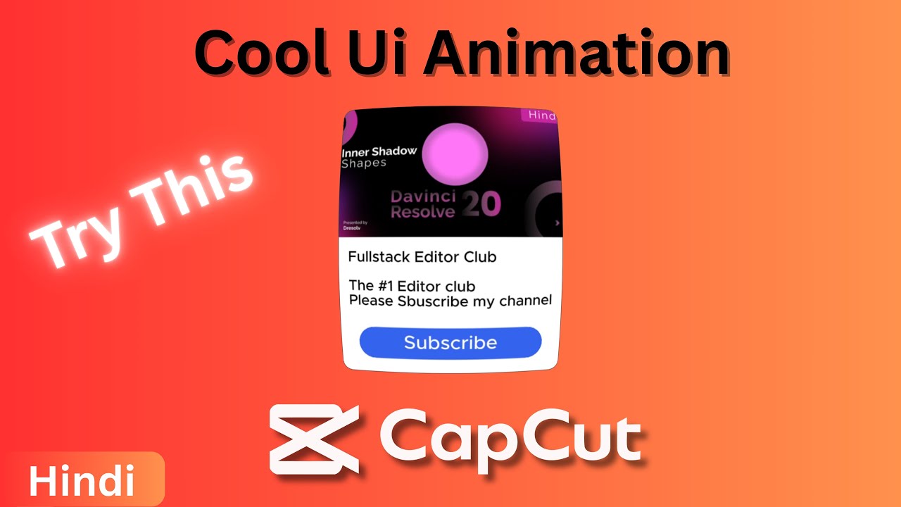 Cool UI Animation In Capcut | smooth apple style animation - YouTube