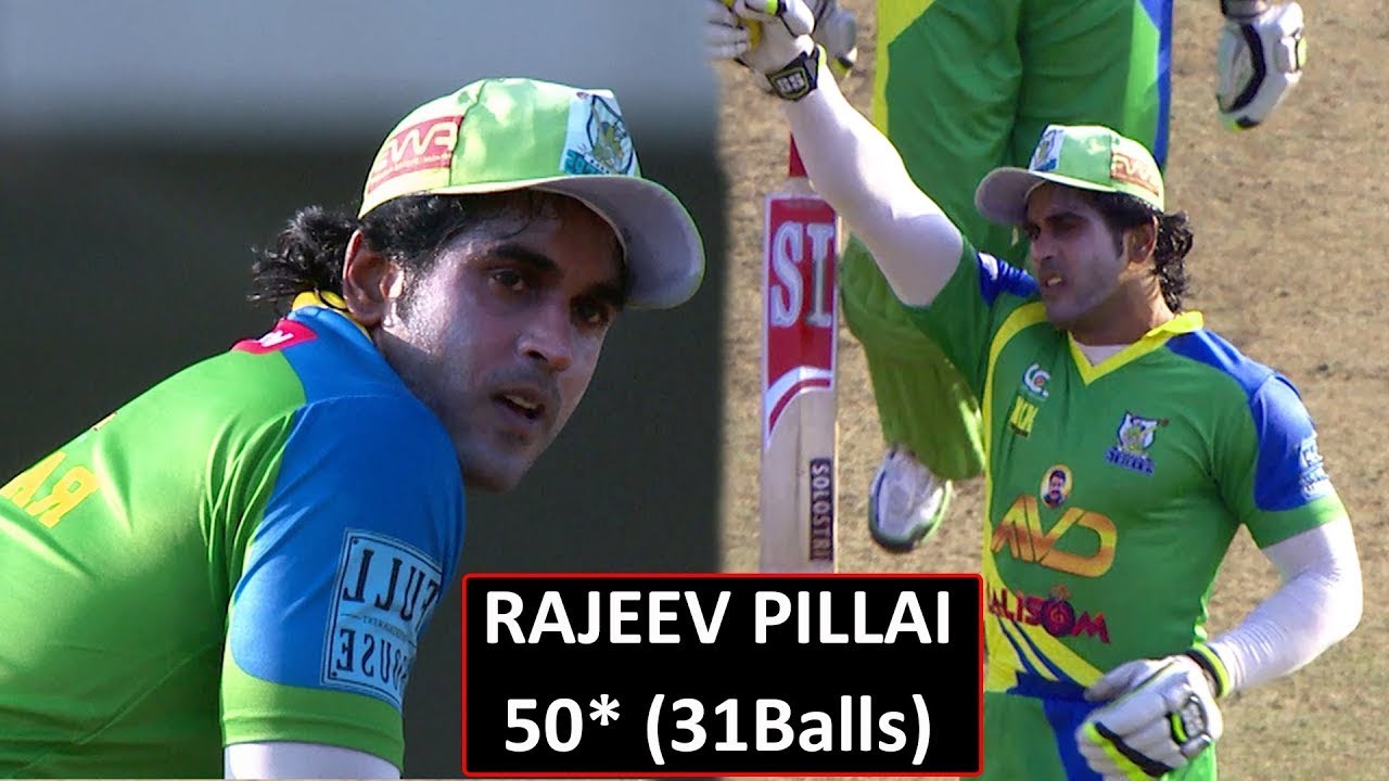Rajeev Pillai Finishes His 50 In Style In Just 31 Balls | 51*(31 Balls ...