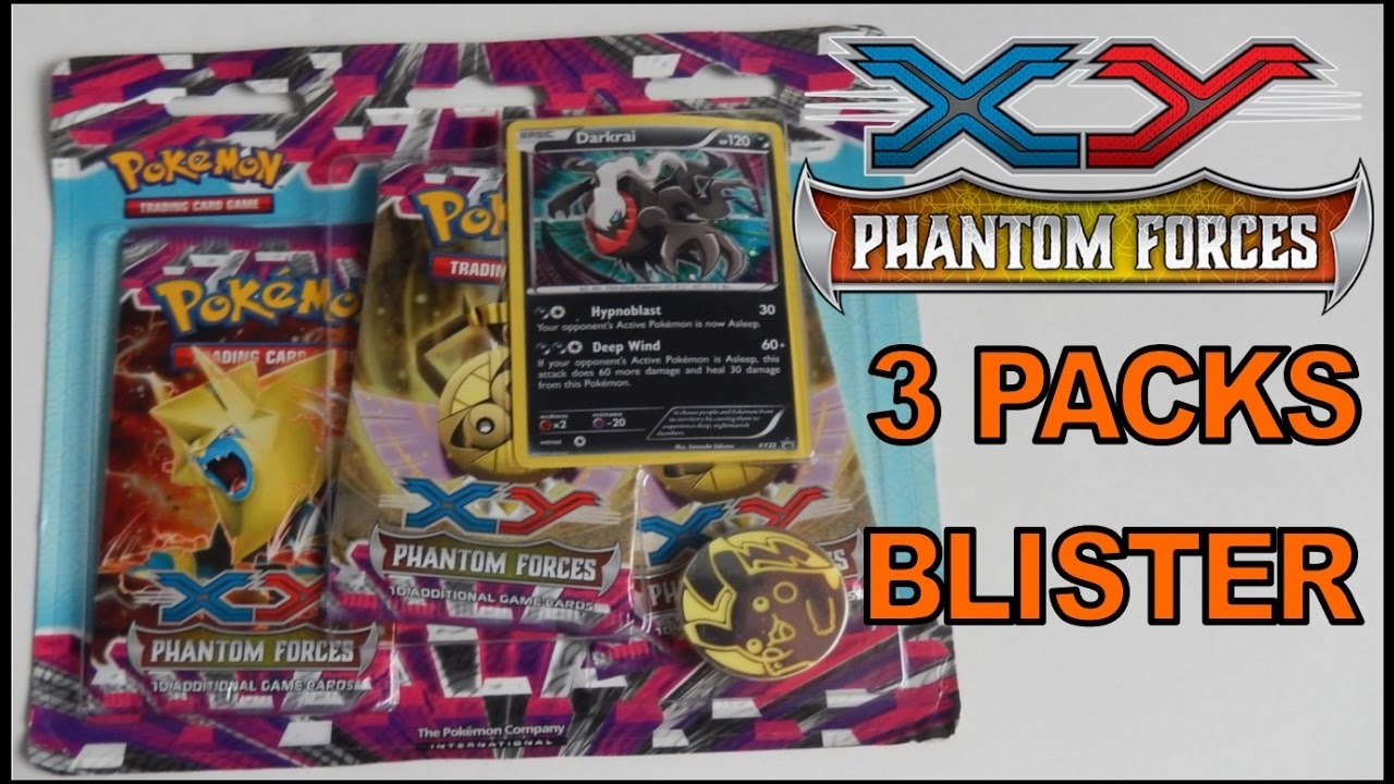XY-PHANTOM FORCES 3-Pack Blister opening (w/ Darkrai promo card) - YouTube